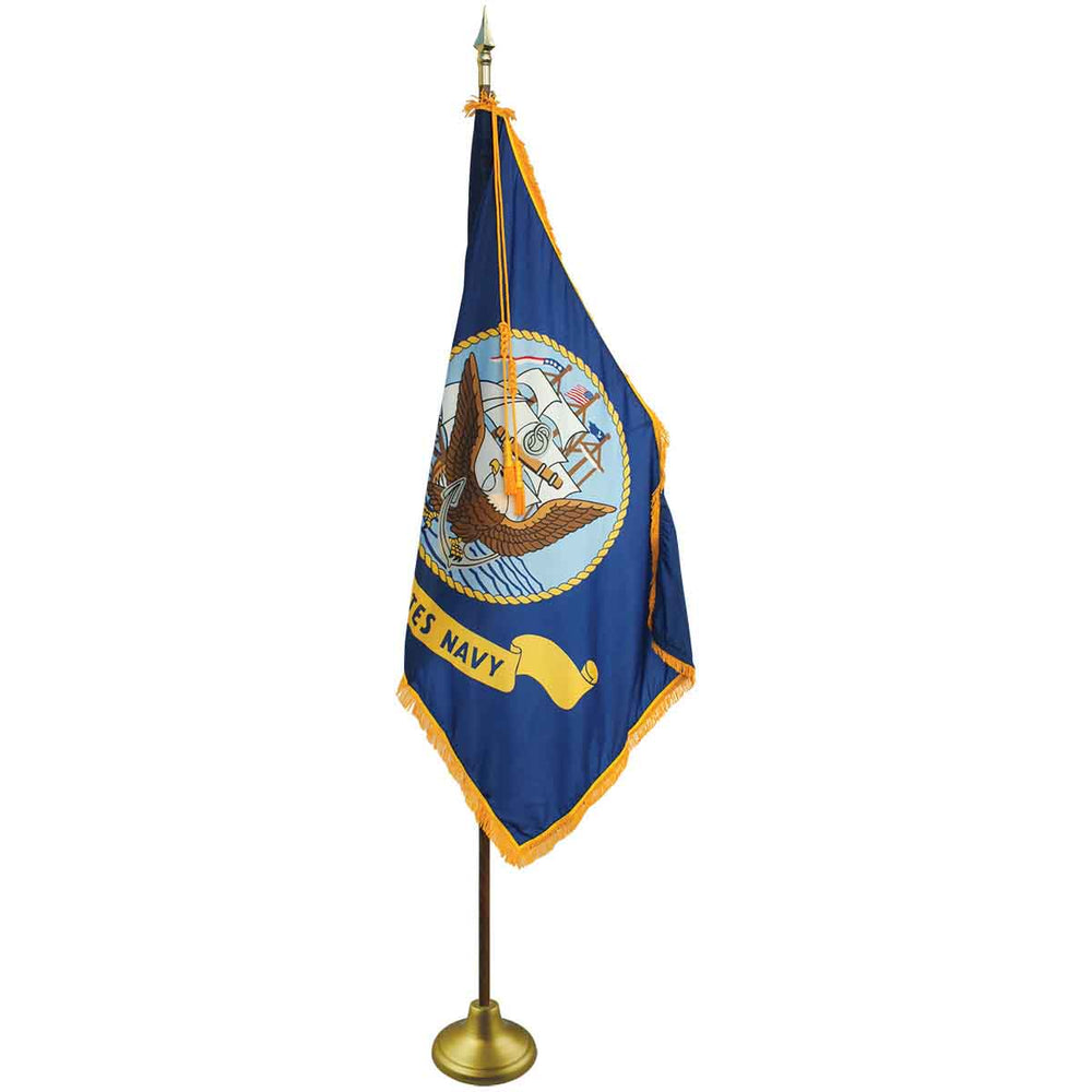 Armed Forces Indoor/Parade Flags with Pole Hem and Fringe|Flag Station USA